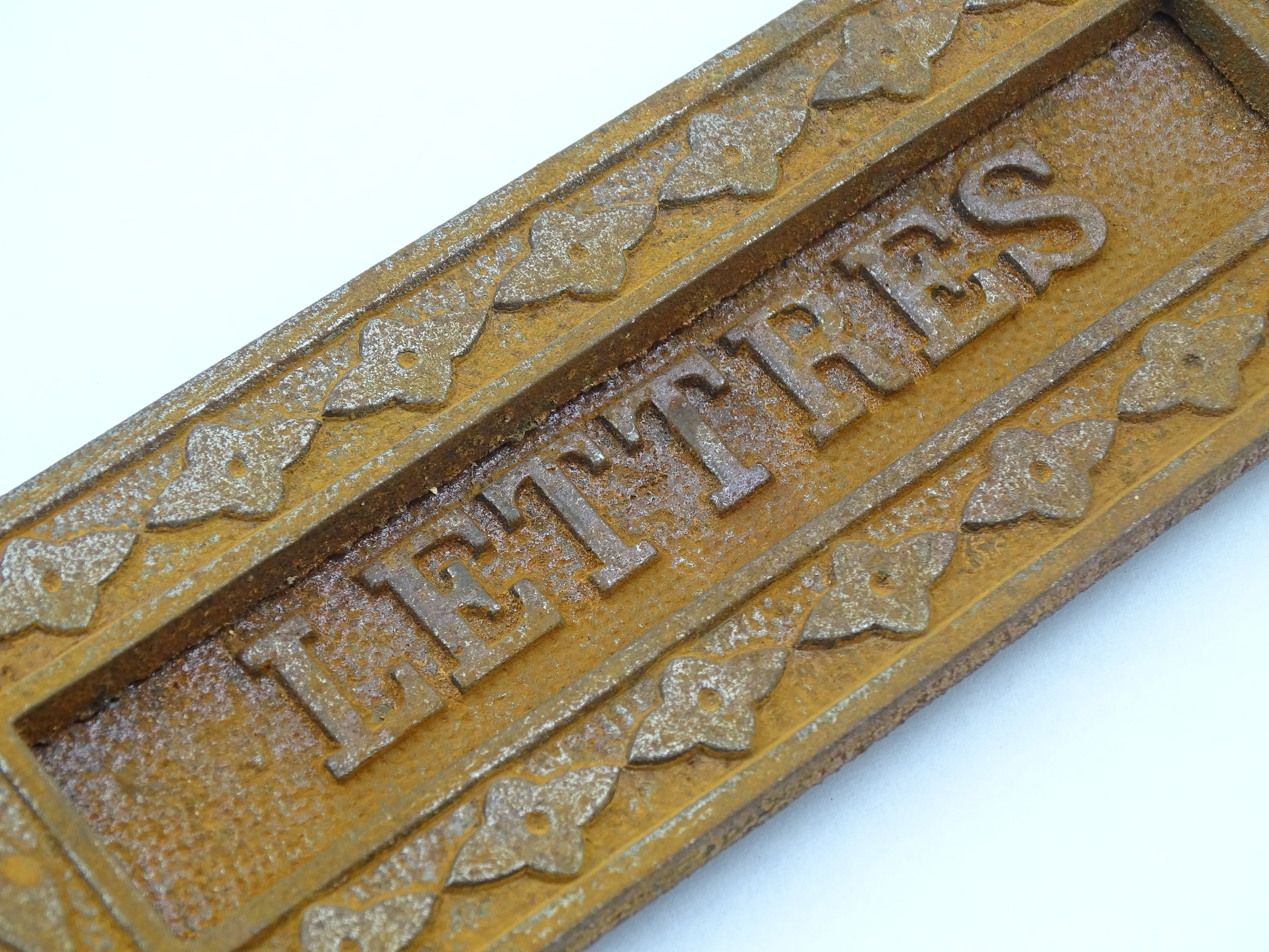 French Antique 1920s Cast Iron Letter Flap, Retro Metal Mail Slot from ...