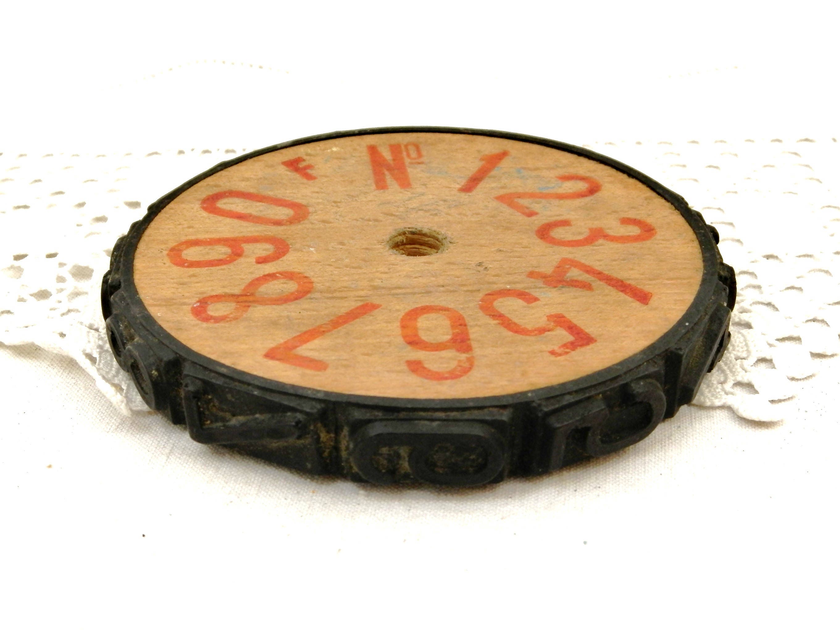 Antique Printer's Wheel with Numbers Used for Printing the Price in ...
