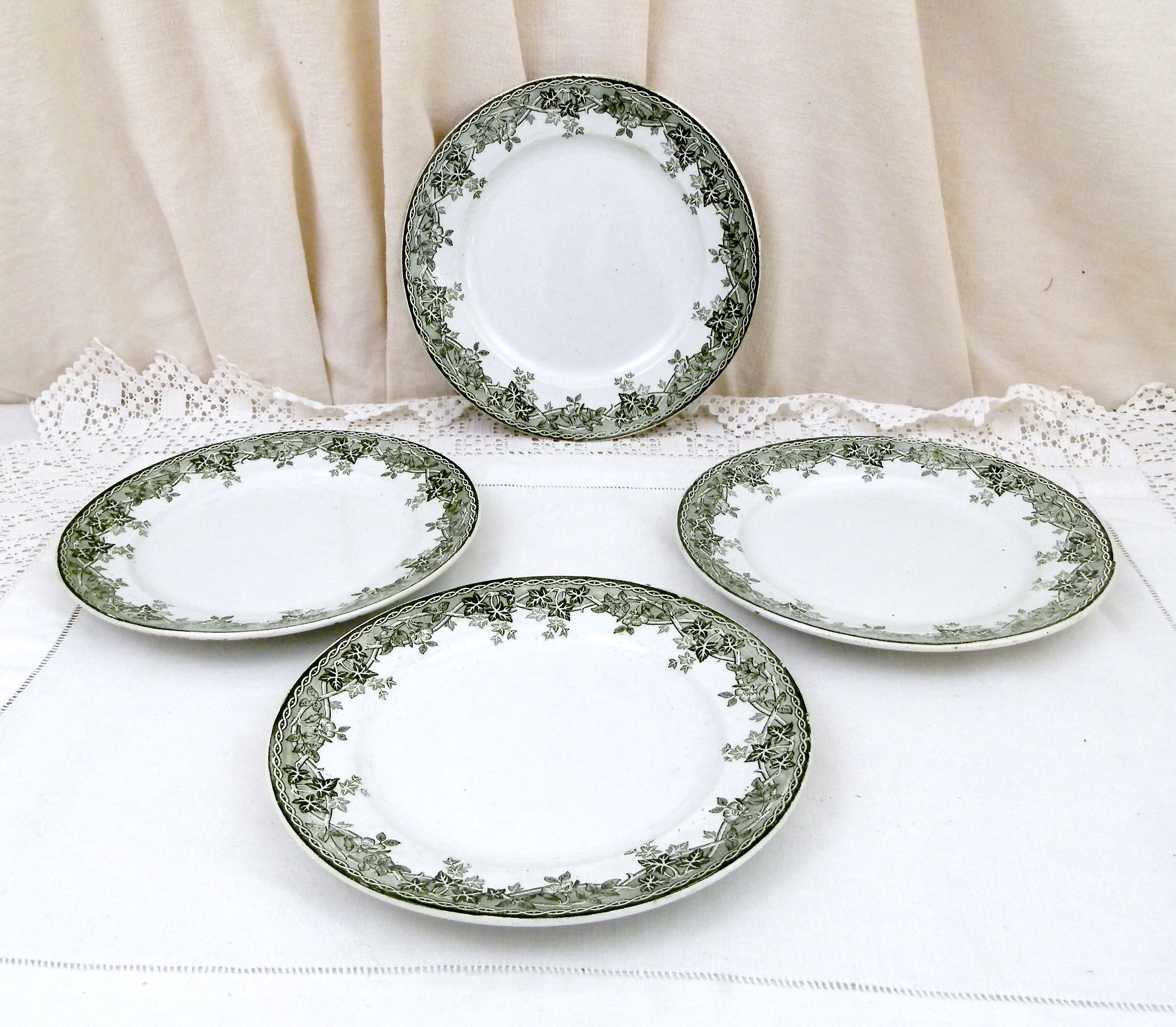 Antique French Ironware Terre de Fer St Amand et Hamage China Plate ...