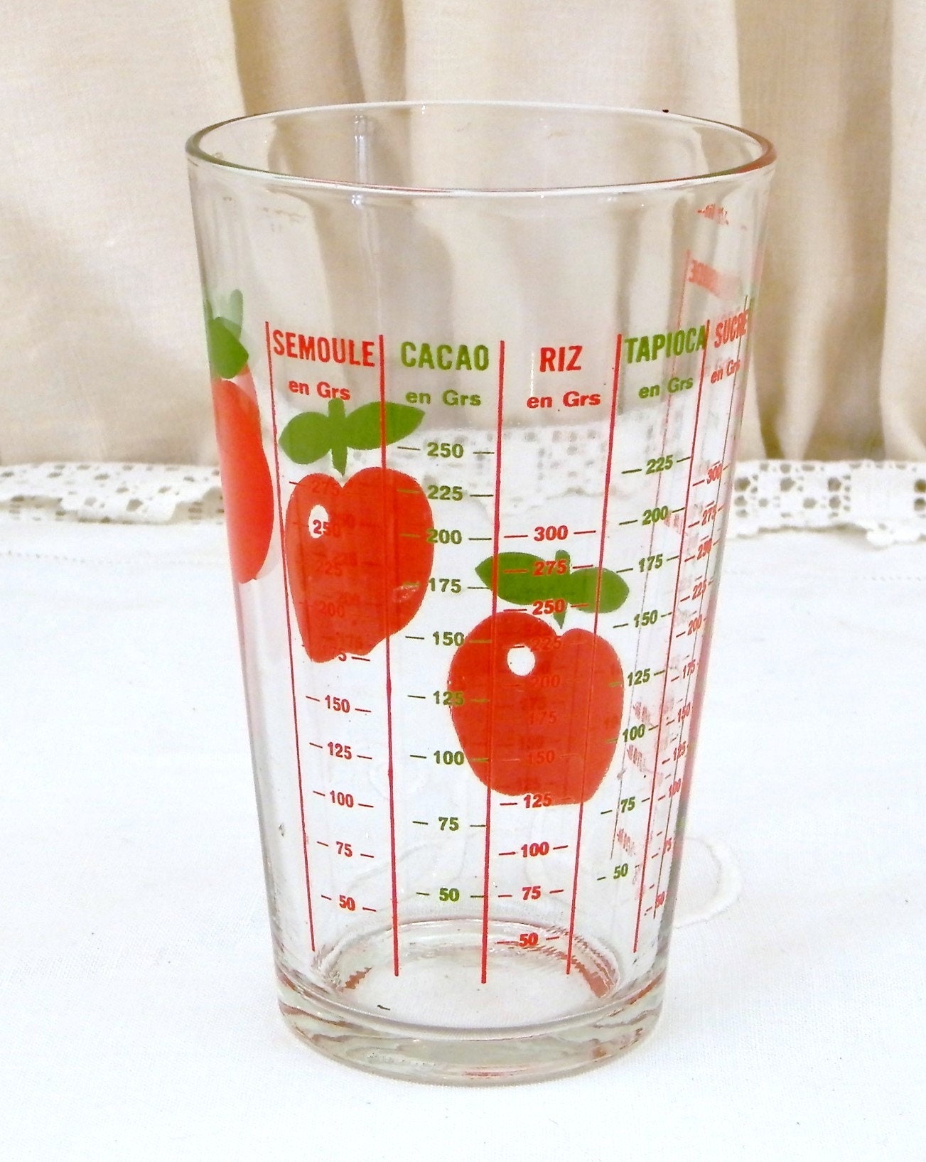 Vintage French Mid Century Henkel Kitchen Measuring Glass Cup with Red ...