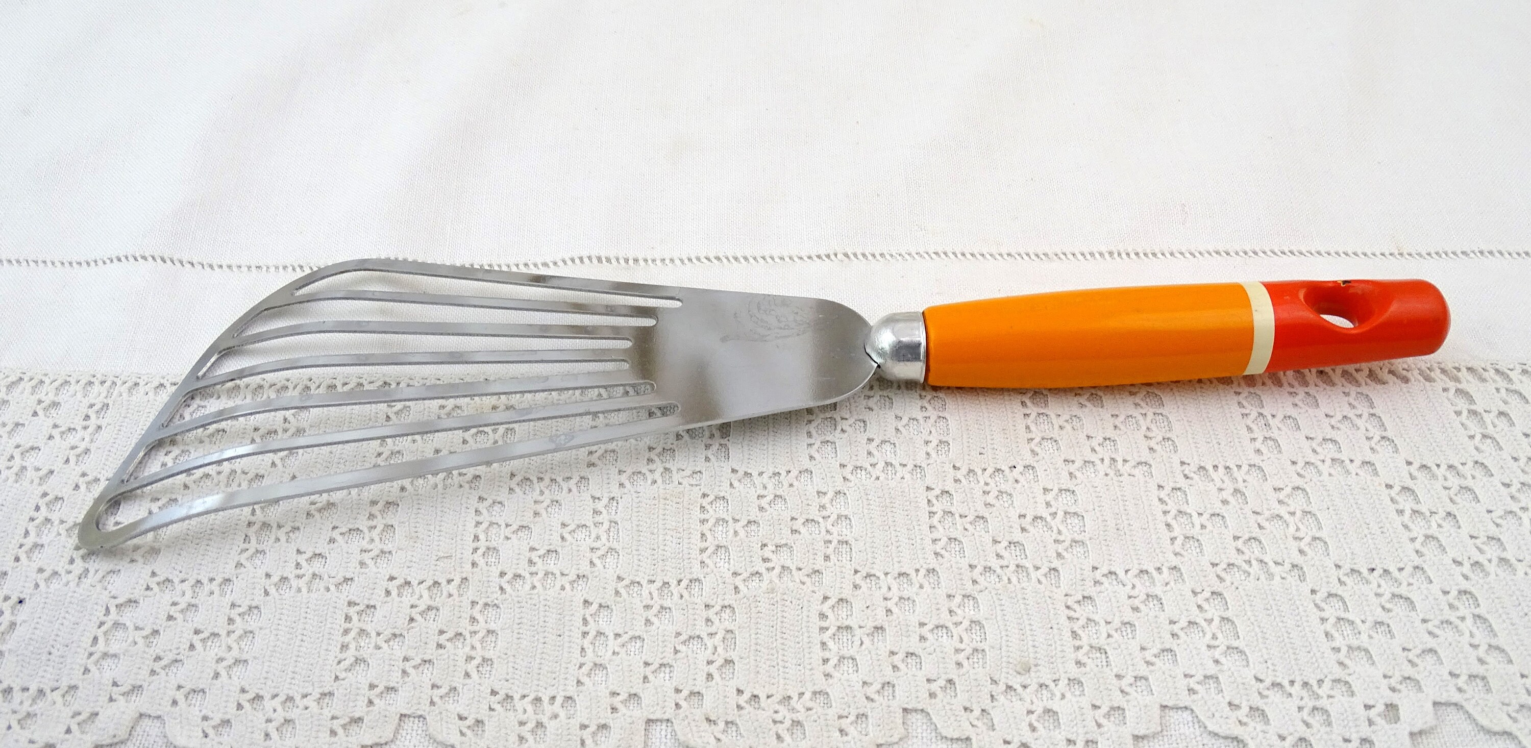 Vintage 1960s Spatula by Prestige England Stainless Steel with Orange ...