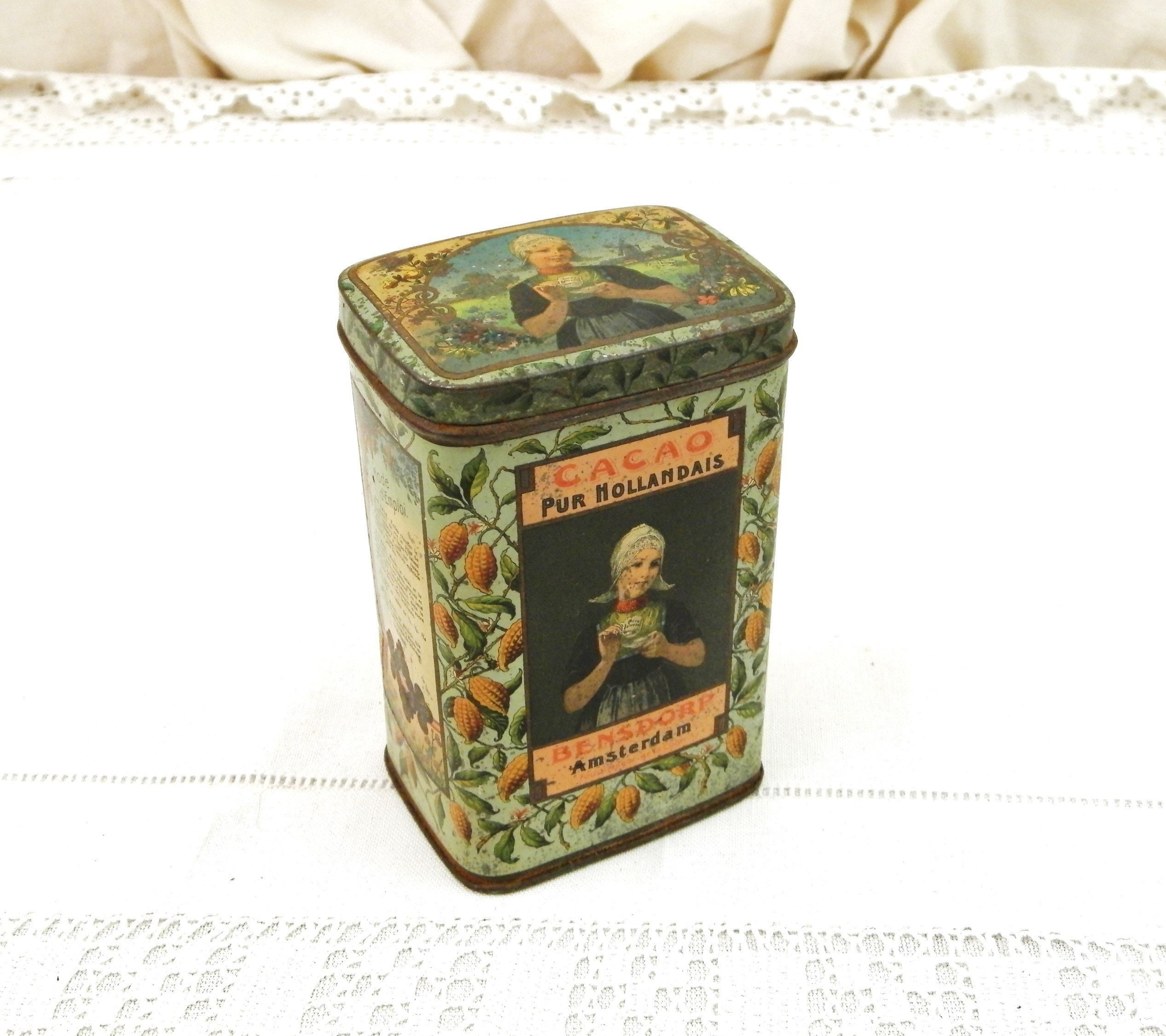 Antique 19th Century French Cacao Pur Hollandais Bensdorp Lithographed ...