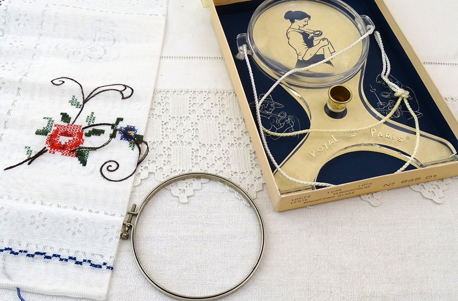 Vintage 1960s French Hands Free Sewing Magnifying Glass With - Etsy