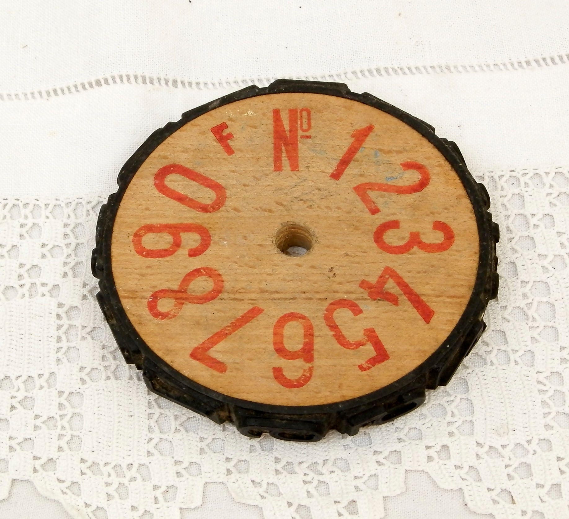 Antique Printer's Wheel with Numbers Used for Printing the Price in ...