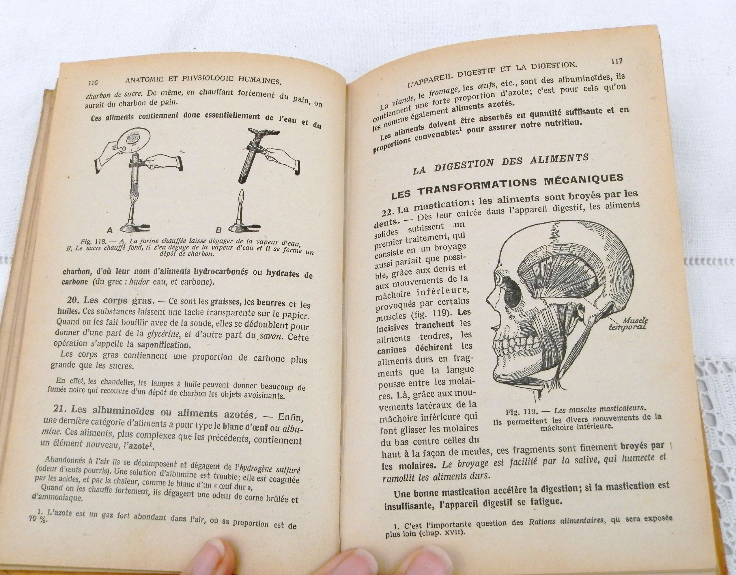 Vintage French School Biology / Natural Science Text Book with lots of ...