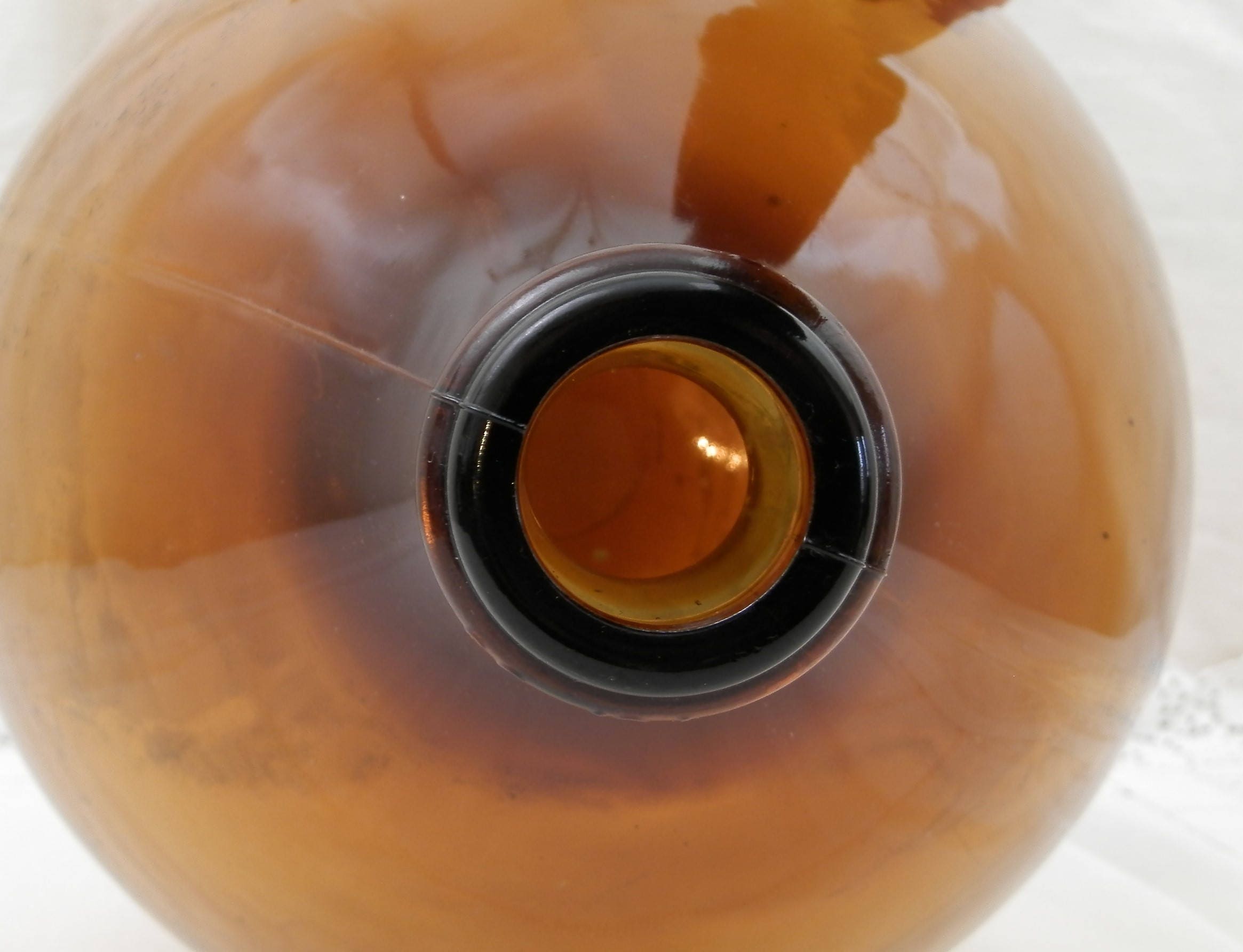 Vintage French Amber Glass Demijohn / Carboy 10 L / 2.6 Gallons, French ...