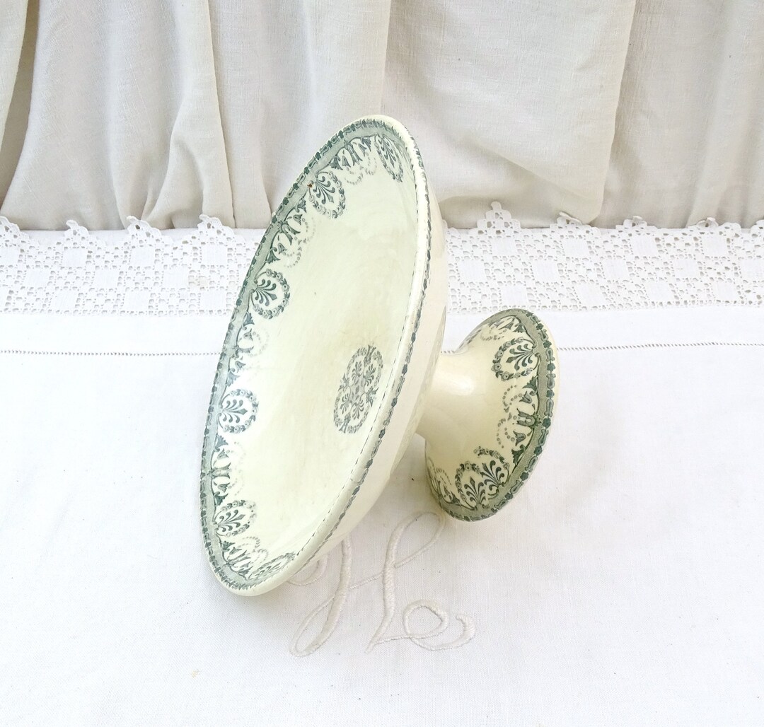 Antique French Choisy Le Roi Ironstone Ceramic Compote Dish ...