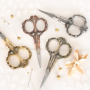 Floral Embroidery Scissors - Small Flower Scissors- Rose Gold Shears ...