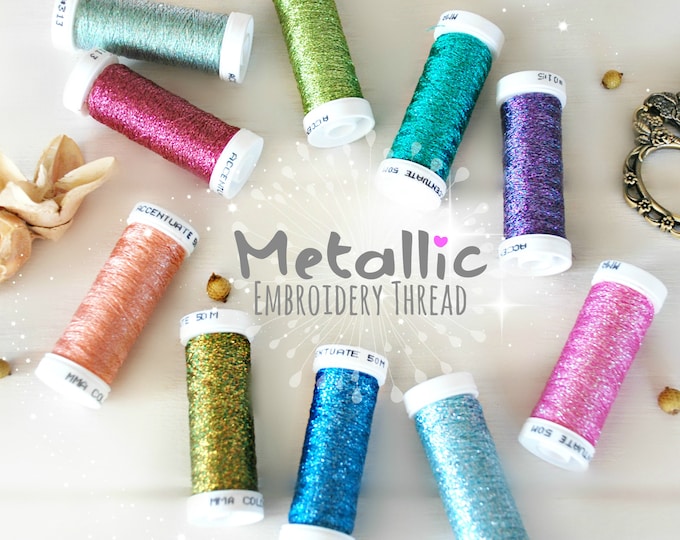 Metallic Embroidery Thread: Accentuate Filament, 50 Colors - Etsy
