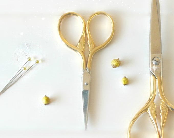 Lion Tail Embroidery Scissors - Small Gold Scissors- Small Gold Shears ...