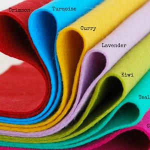 100% Wool Felt Sheets: Crafty Colors Collection, 8"x12" (7 Sheets) - Etsy
