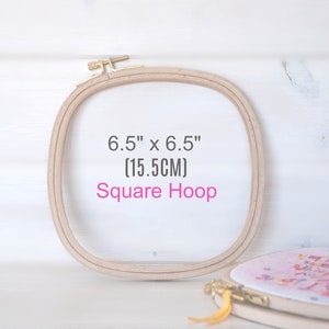 Square Embroidery Hoop - 6.5" X 6.5" Wooden Embroidery Hoop ...