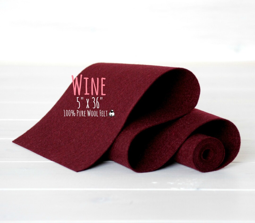 100% Merino Wool Felt Roll - 5" X 36" Wool Felt Roll- Wool Felt Color ...