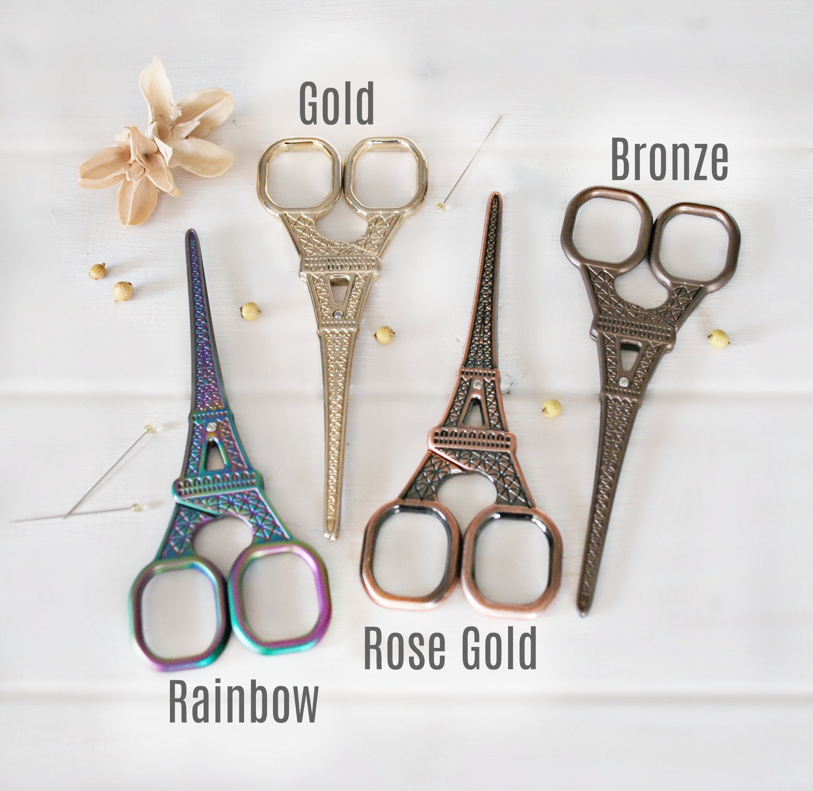 Eiffel Tower Embroidery Scissors Eiffel Scissors Rose Gold Shears Rose ...