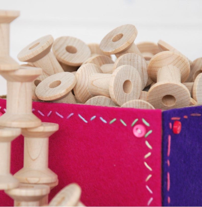 Wood Spools 20 Small Wooden Spools Unfinished - Etsy