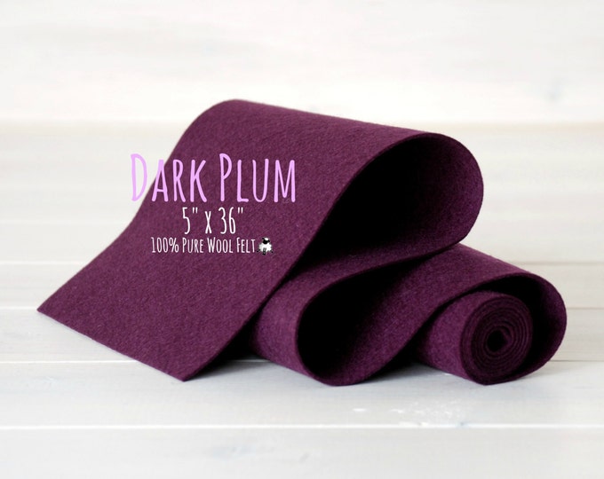 100% Merino Wool Felt Roll 5 X 36 Wool Felt Roll Wool Felt Color Dark ...
