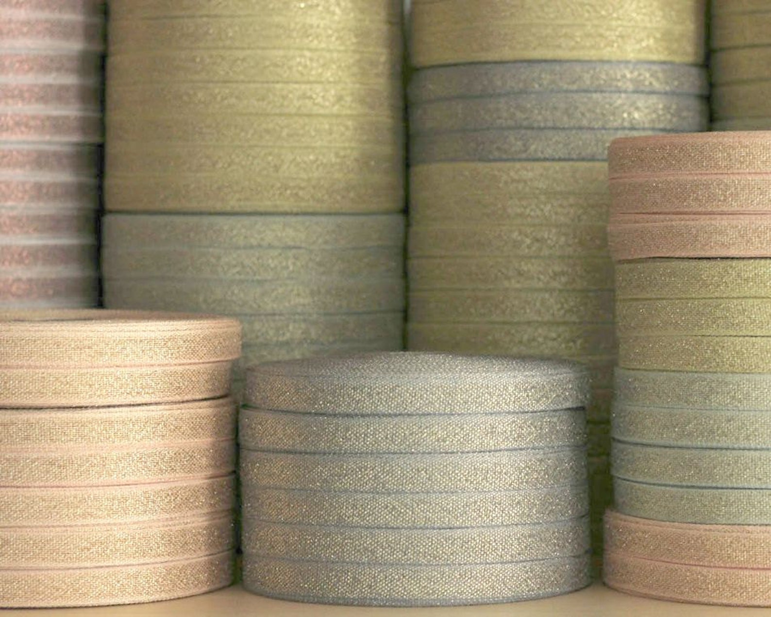 Metallic Ribbons With Cotton Fibers 3 Yards Loose Weave - Etsy