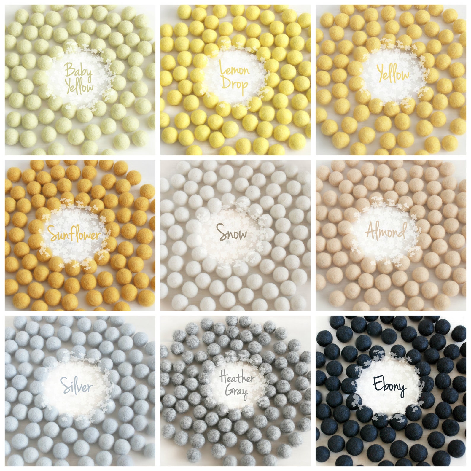 10 Jumbo Felt Balls 4CM Wool Felt Balls 100% Wool Felt - Etsy