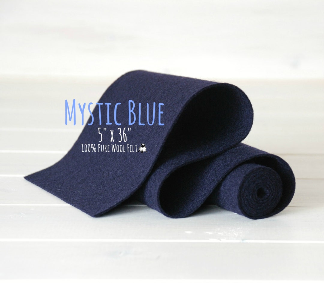 Mystic Blue Wool Felt Roll: FC-2220, 100% Wool, 5" X 36" - Etsy
