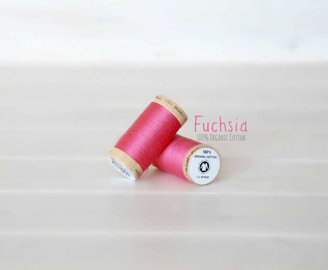Fuchsia Organic Cotton Thread: TC-4810, 300 Yards GOTS Certified - Etsy
