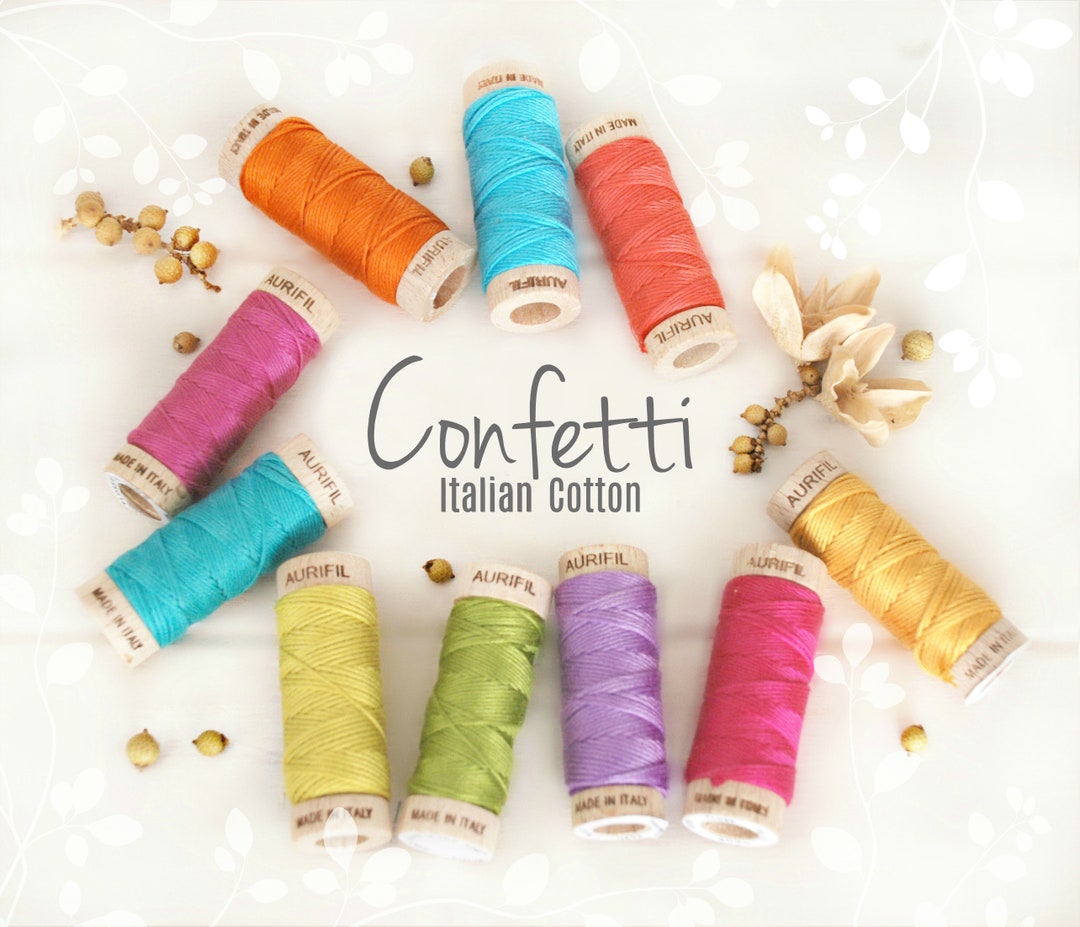Aurifil Cotton Embroidery Floss: Confetti Colors, 18 Yards - Etsy