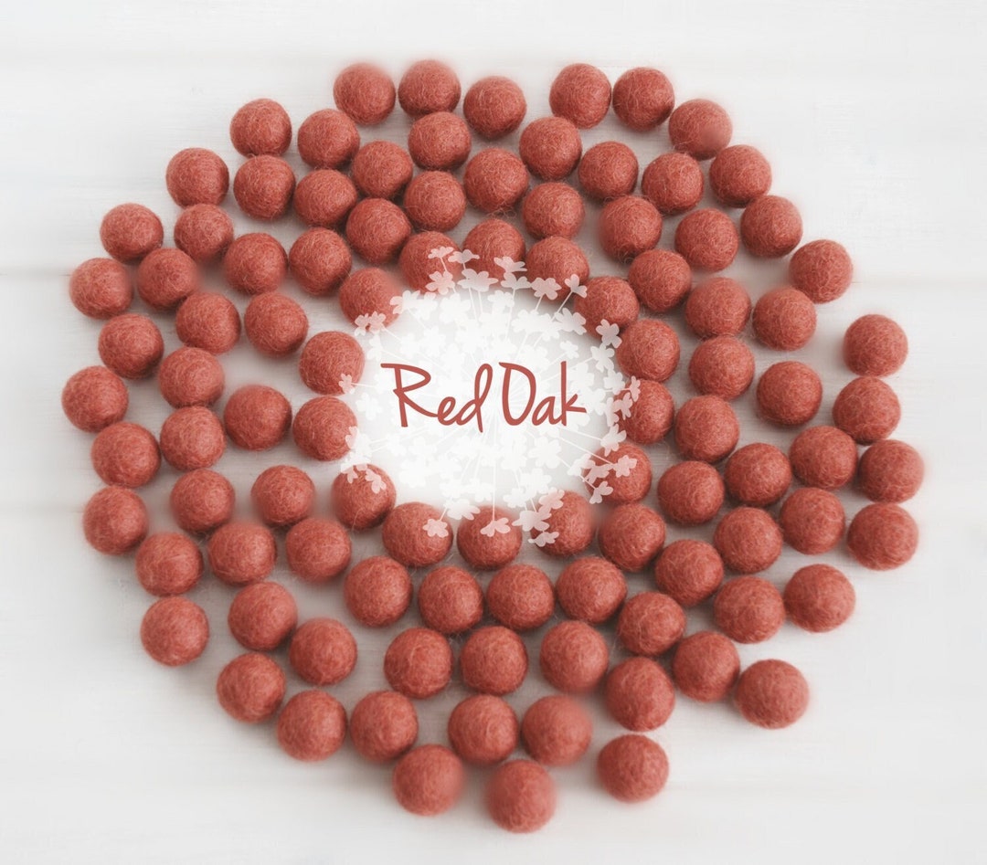 Wool Felt Balls - Size, Approx. 2CM -(18 - 20mm)- 25 Felt Balls Pack ...
