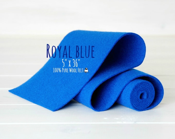 100 Percent Wool Felt Roll Wool Felt in Color ROYAL BLUE Blue Wool Felt ...
