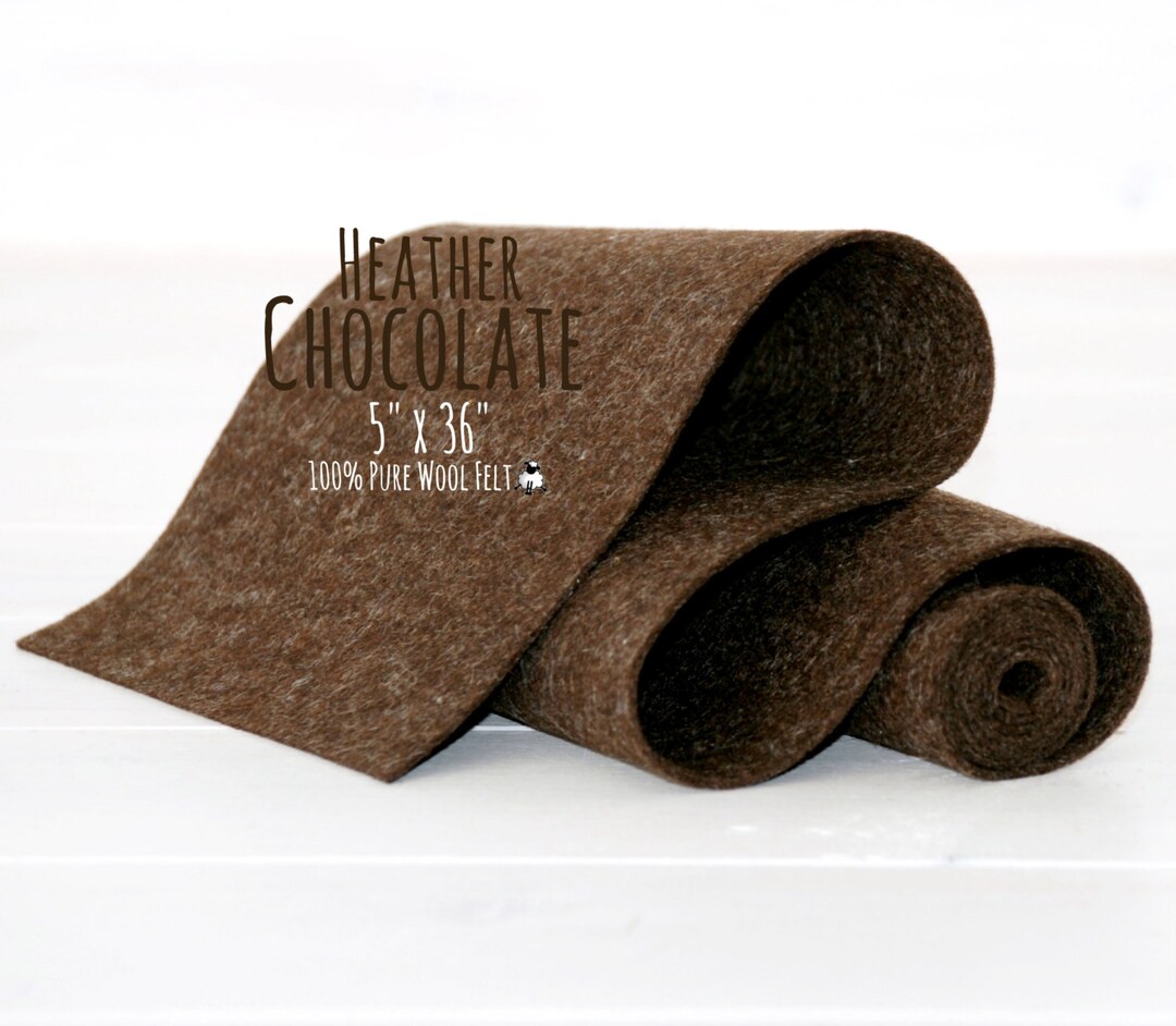 Heather Chocolate Merino Wool Felt Roll: FC-9030, Soft Craft Fabric (5 ...