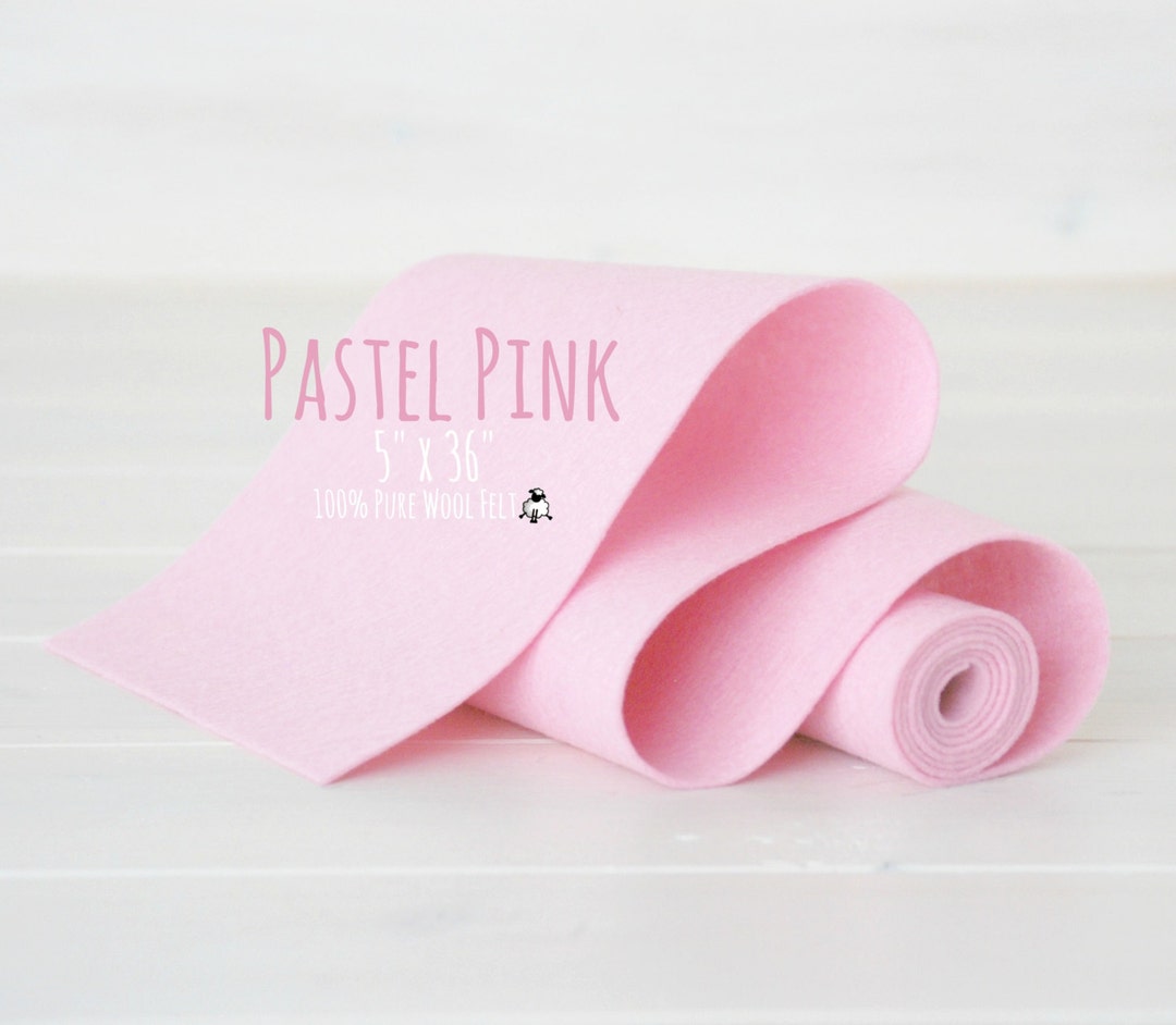 100% Merino Wool Felt Roll - 5" X 36" Roll - Wool Felt Color Pastel ...