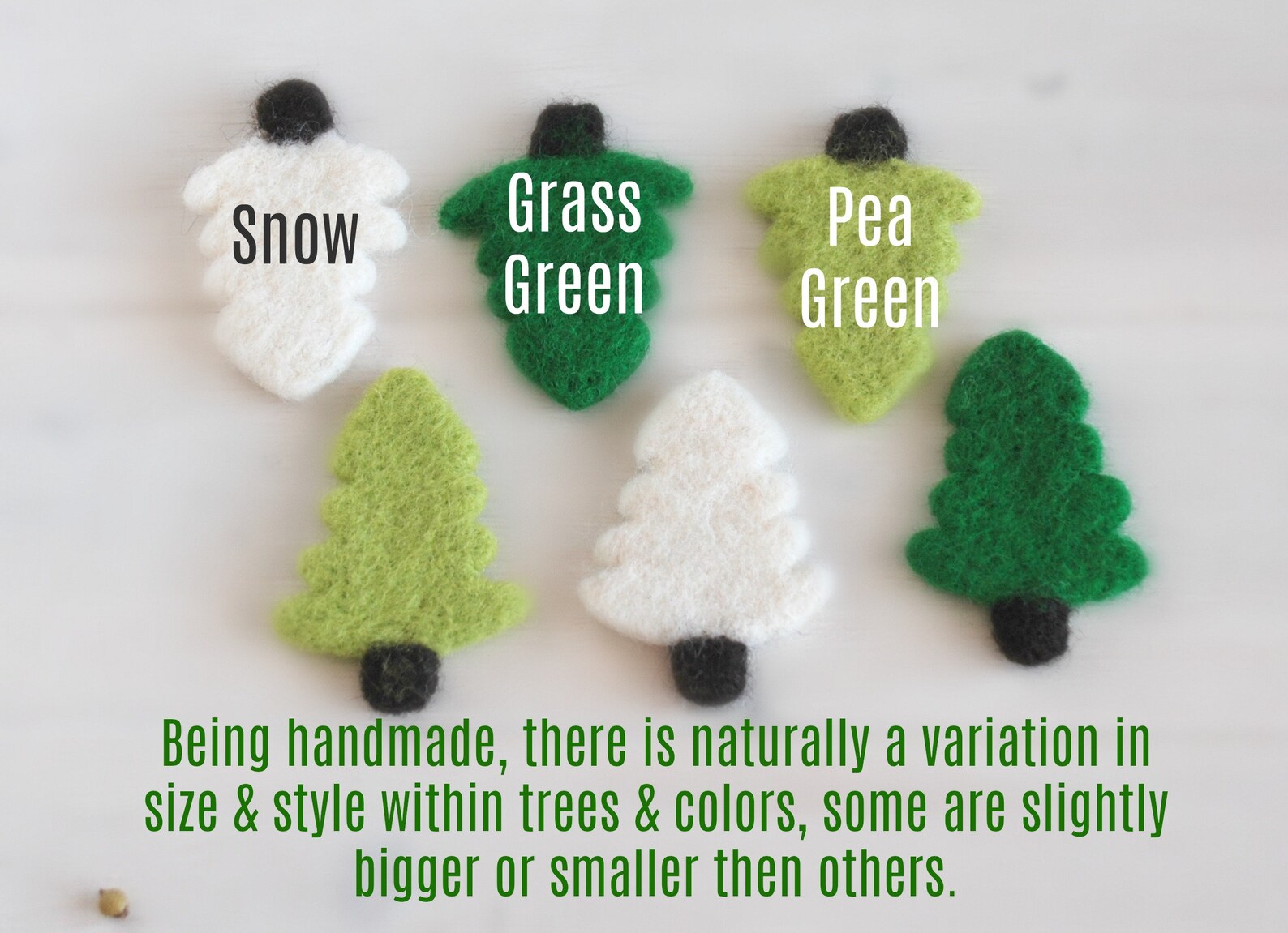 Wool Felt Christmas Tree Ornaments: Handmade Holiday Garland Decoration ...
