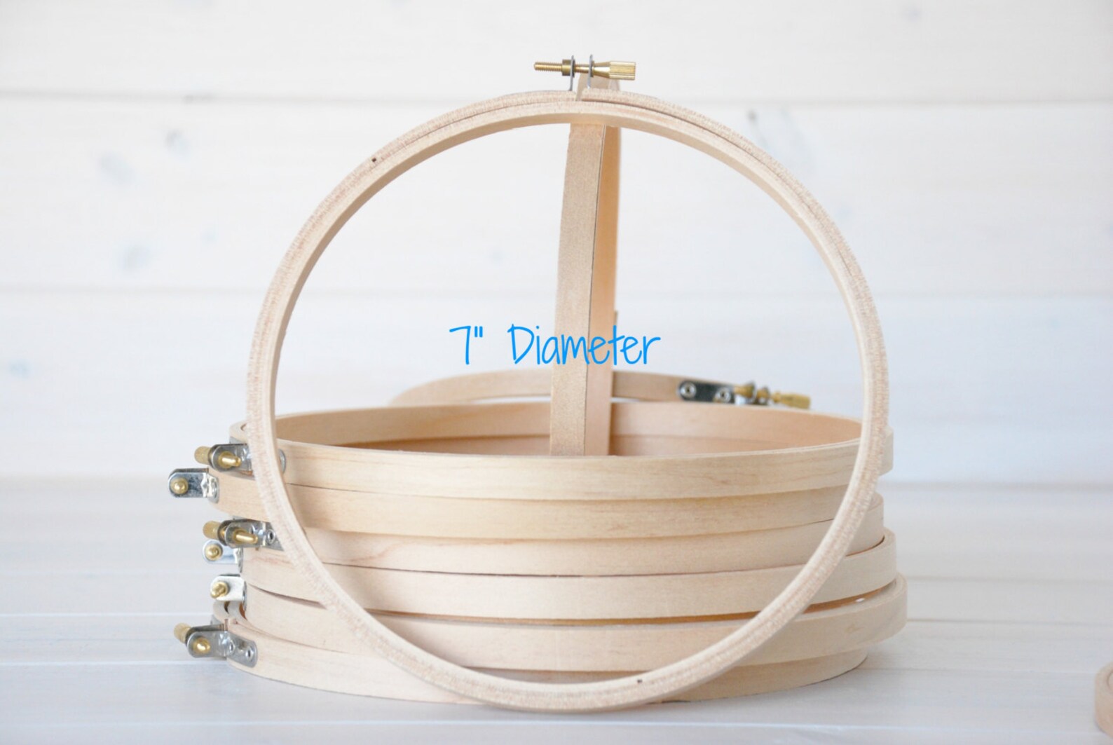 6 Pack 7 Wooden Embroidery Hoop Wooden Hoops - Etsy