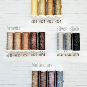 Metallic Embroidery Thread: Accentuate Filament, 50 Colors - Etsy