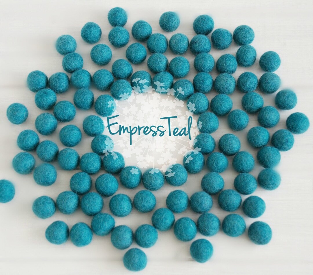 Wool Felt Balls - Size, Approx. 2CM - (18 - 20mm) - 25 Felt Balls Pack ...