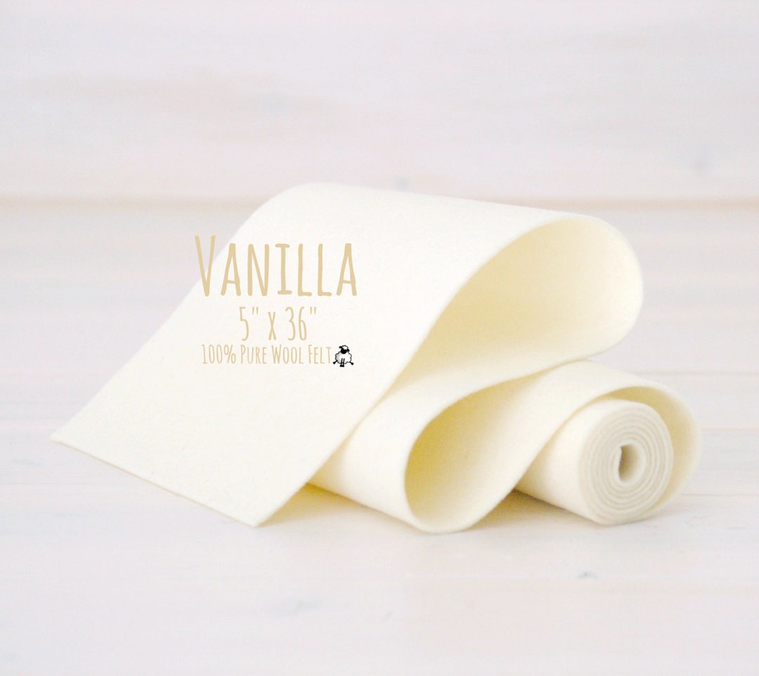 100% Merino Wool Felt Roll - 5" X 36" Felt Roll - Wool Felt Color ...