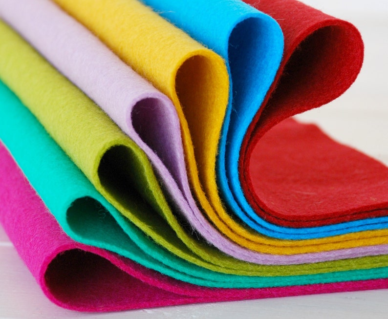 100% Wool Felt Sheets: Crafty Colors Collection, 8"x12" (7 Sheets) - Etsy