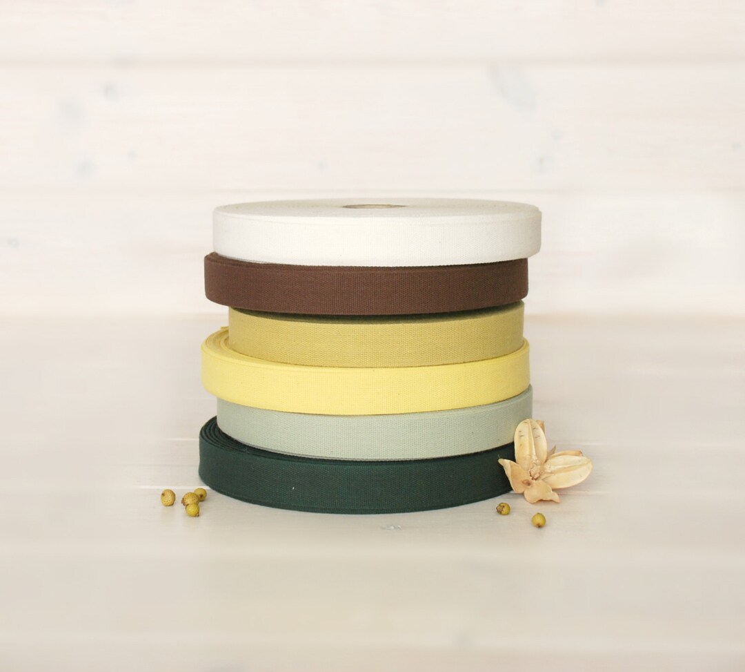 Cotton Ribbon - by the Yard - 100% Cotton Ribbon From Italy - 17mm - 5/ ...