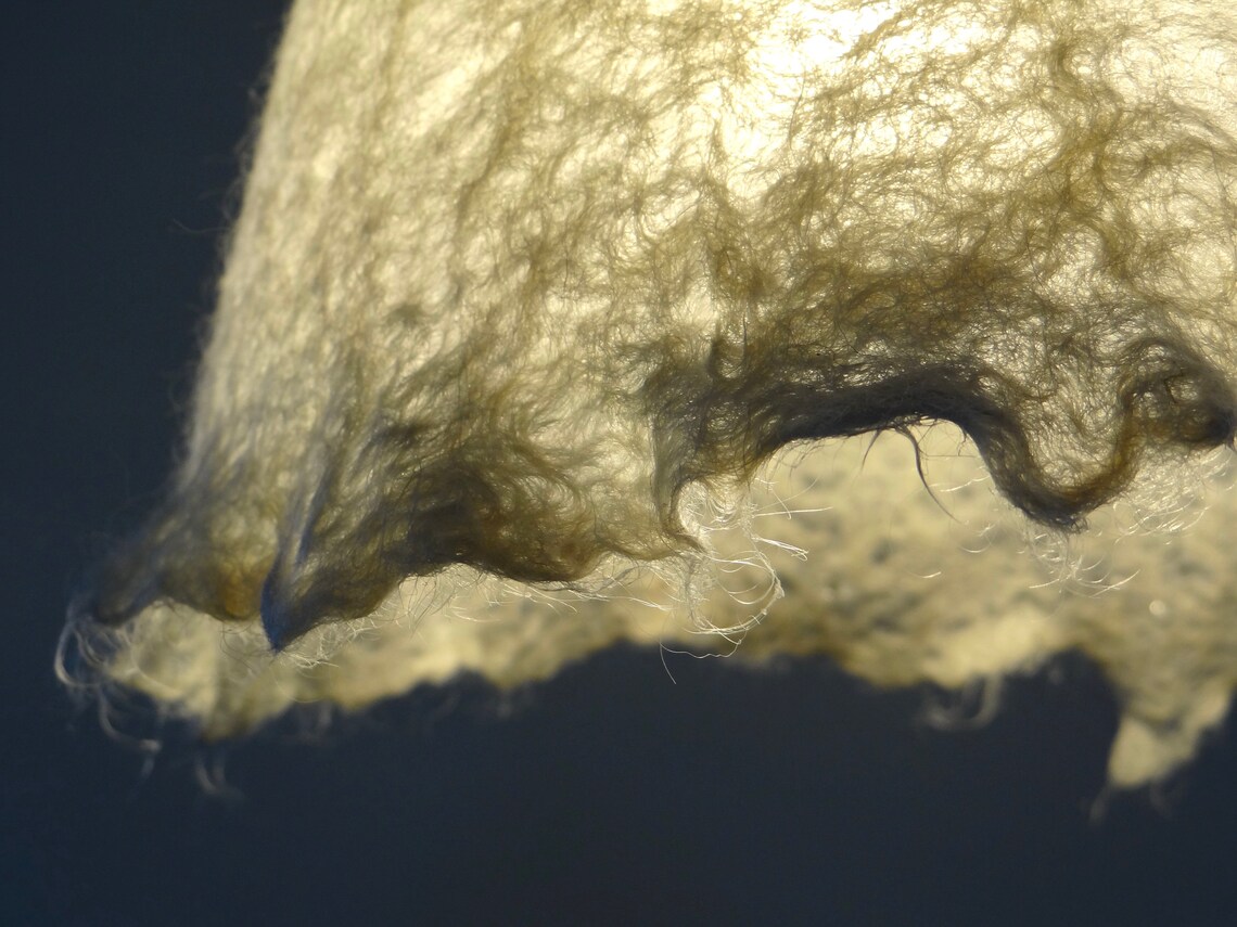 Felted Lamp, Handfelted Lampshade, Felted Natural Warm White Hanging ...