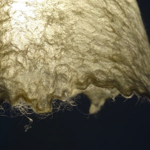 Felted Lamp, Handfelted Lampshade, Felted Natural Warm White Hanging ...