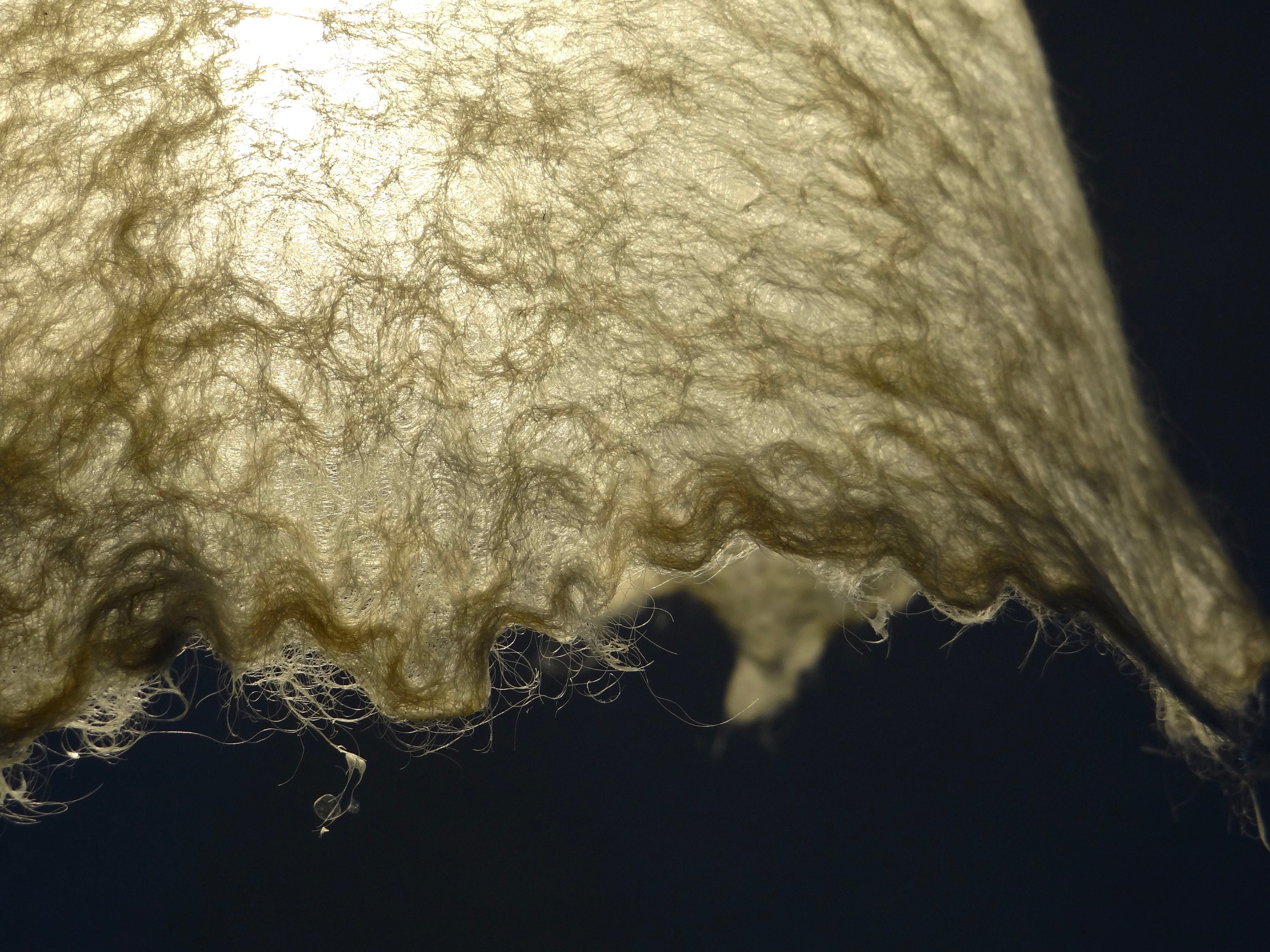 Felted Lamp, Handfelted Lampshade, Felted Natural Warm White Hanging ...