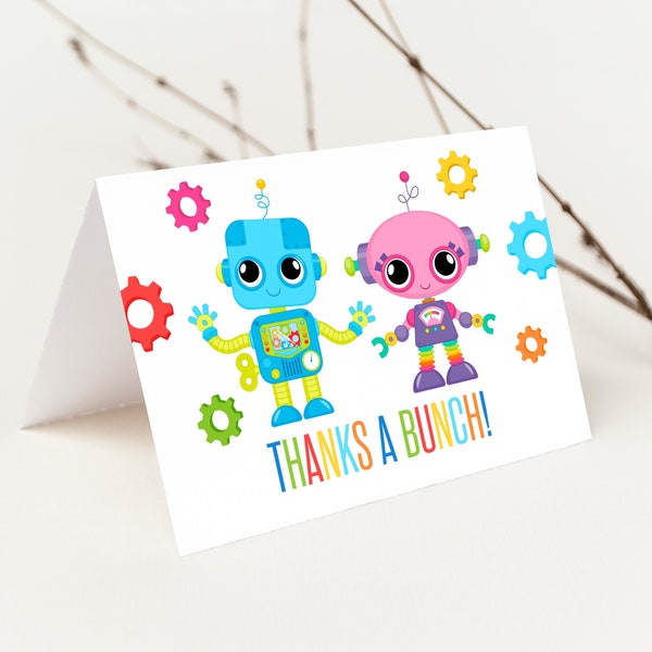 Robot Thank You Cards - Etsy