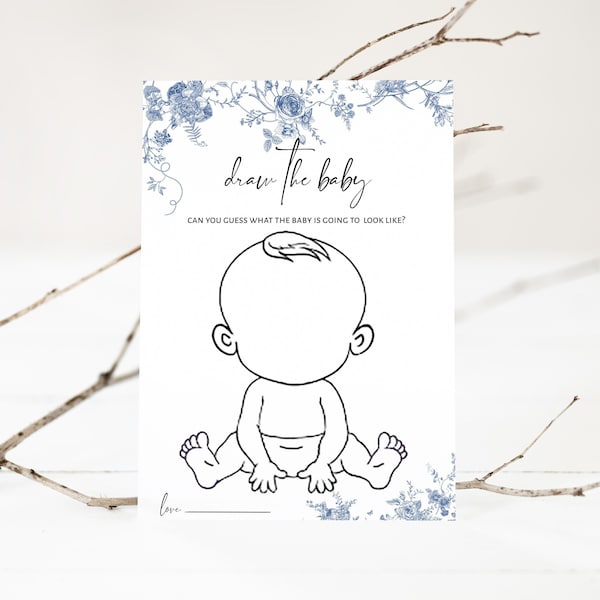 Draw the Baby Template - Etsy