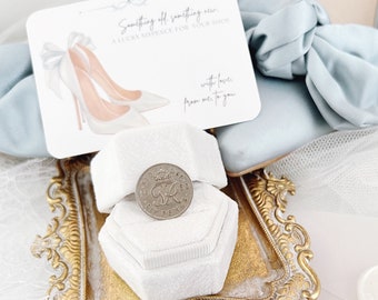 An Irish Wedding Sixpence, Lucky Wedding Sixpence Purse Charm, Bouquet Charm, Gift for Bride ...