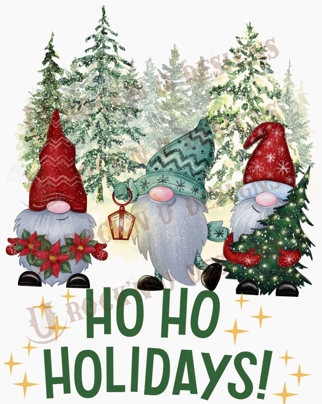 Digital Download Graphic Design PNG ho Ho Holidays Gnome - Etsy