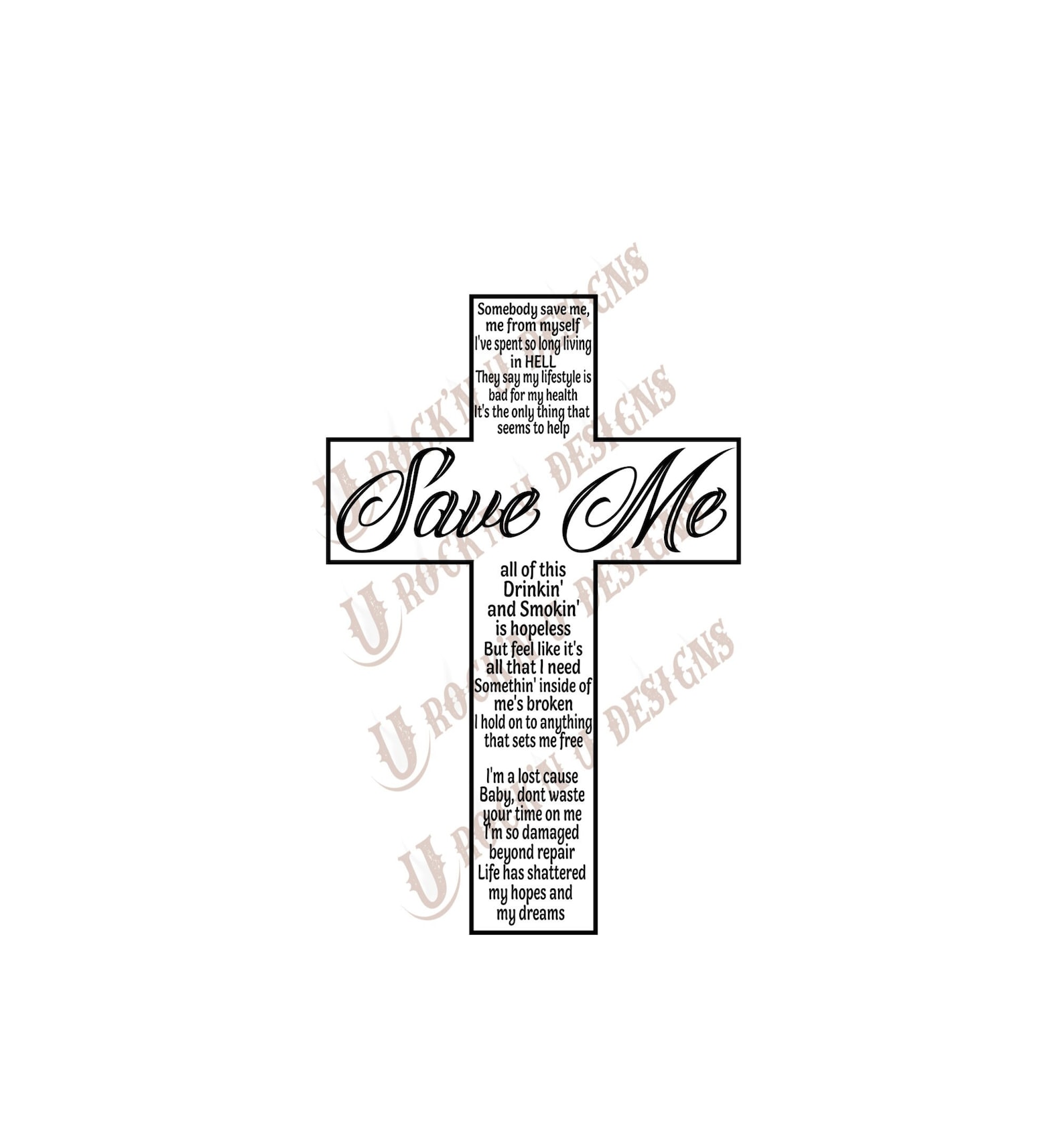 Digital Download Graphic Design PNG "save Me" by Rock'n U Designs - Etsy