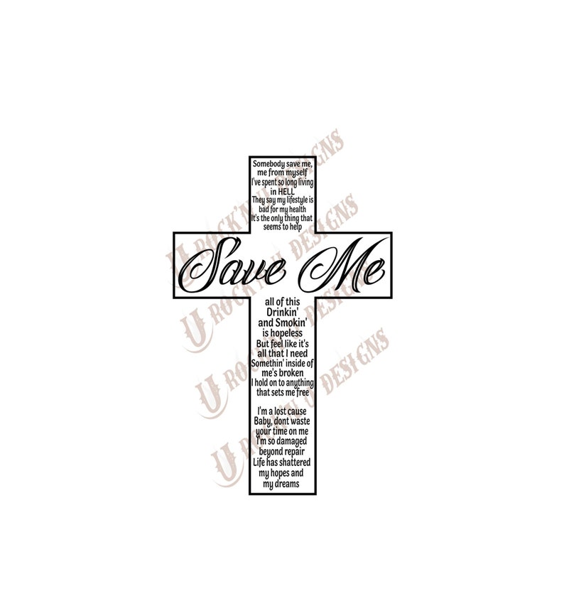Digital Download Graphic Design PNG "save Me" by Rock'n U Designs - Etsy