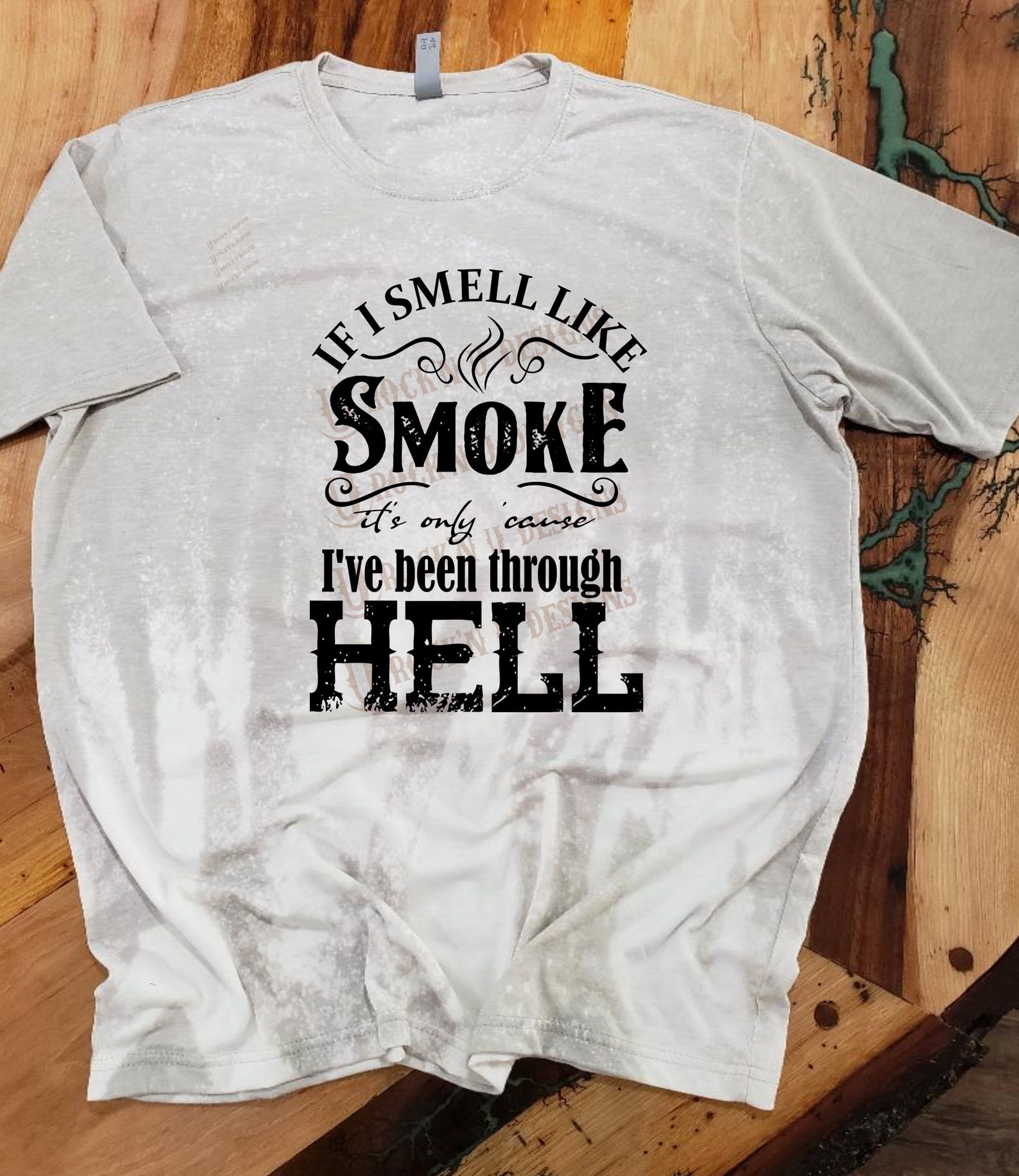 If I Smell Like Smoke - Unisex Graphic T-shirt by Rock'n U Designs - Etsy