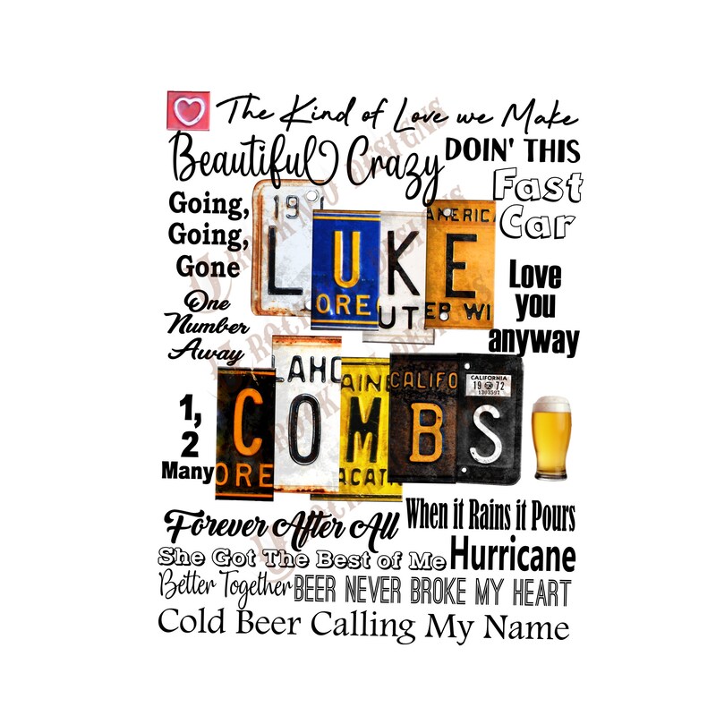 Luke Combs Svg - Etsy Australia