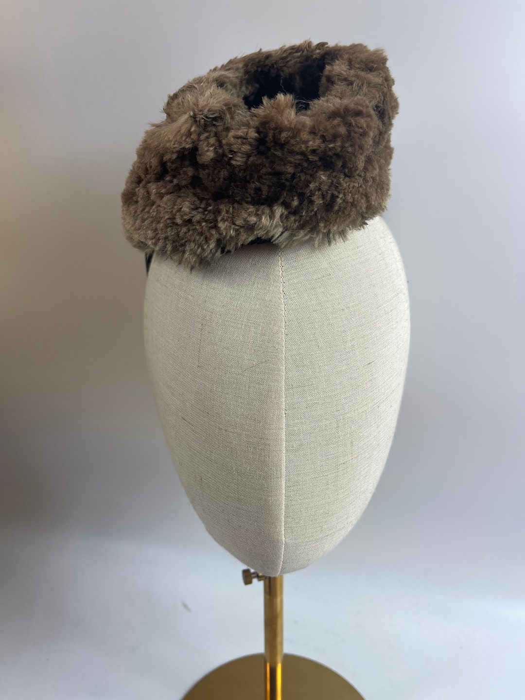 Vintage Fur Tilt Hat Labeled Normandie - Etsy