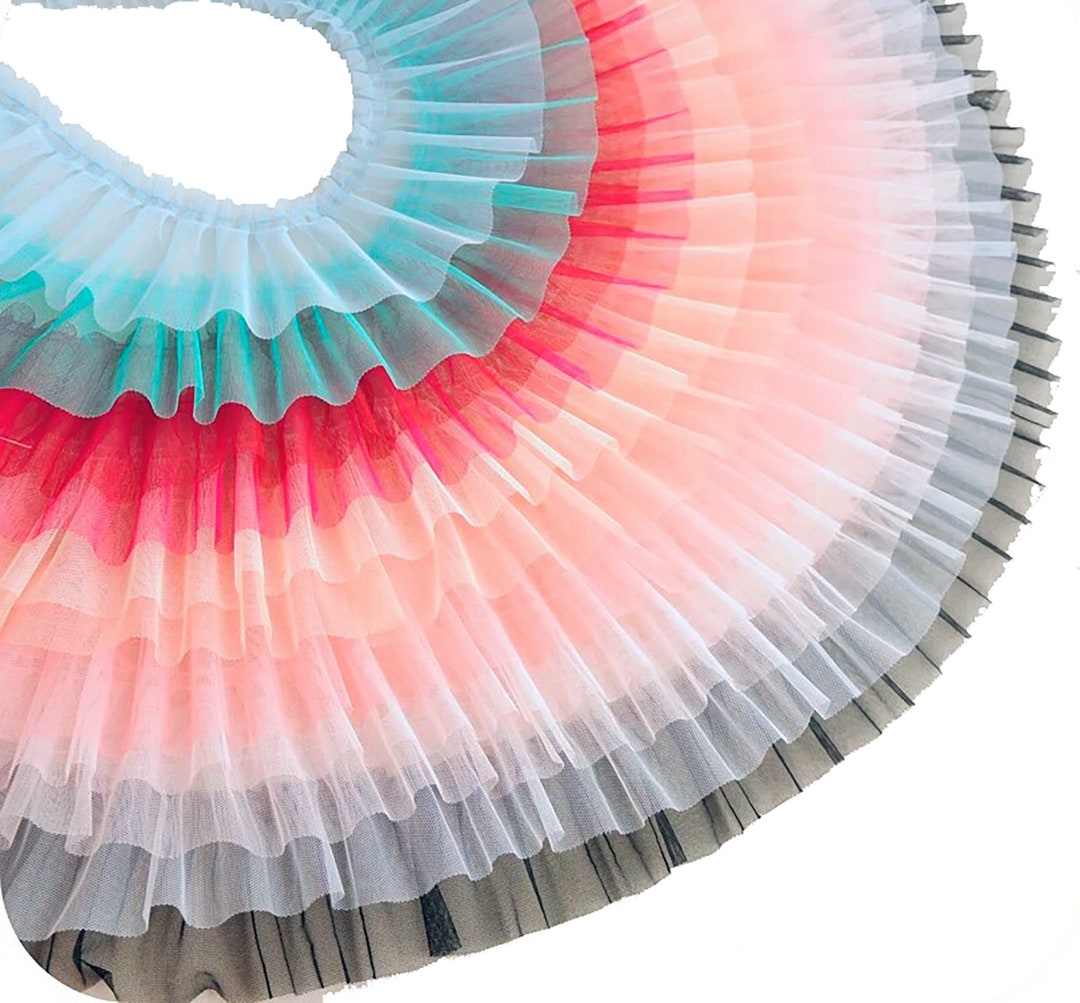 Tulle Pleated Ruffle Trim 10 Cm Wide - Sold by the Yard - Etsy