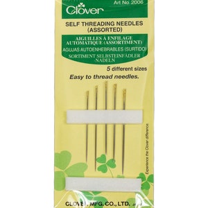 Clover Self Threading Needles Five Assorted Sizes - Etsy
